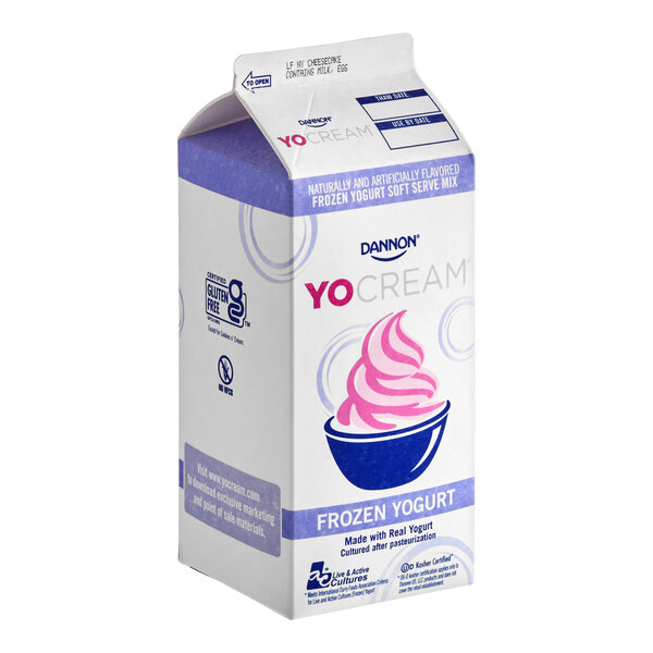 Dannon YoCream Low-Fat New York Cheesecake Frozen Yogurt Mix 0.5 Gallon ...