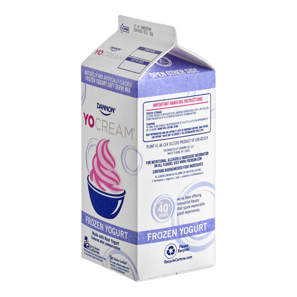 Dannon YoCream Low-Fat New York Cheesecake Frozen Yogurt Mix 0.5 Gallon ...