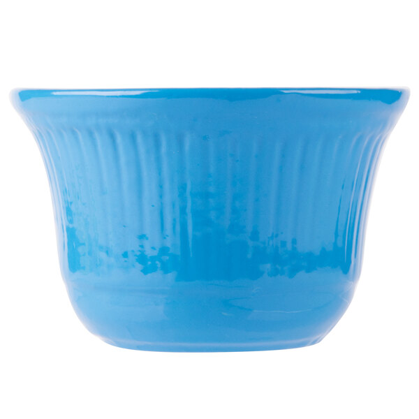Tablecraft CW1453SBL 16 oz. Sky Blue Cast Aluminum Condiment Bowl