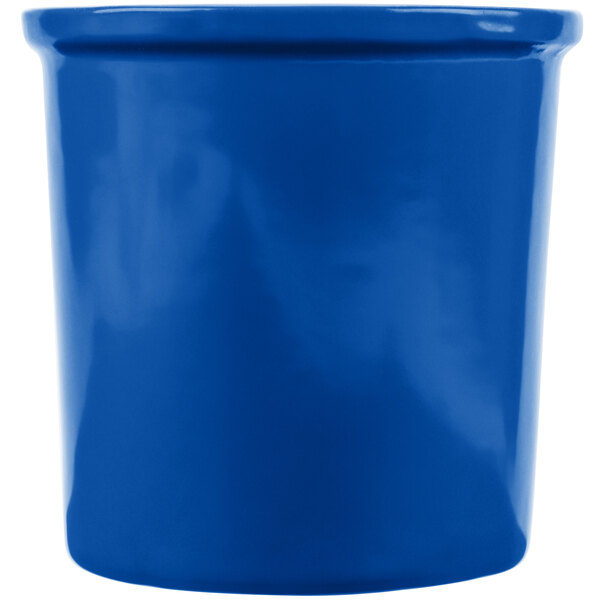 Tablecraft CW1665CBL 1.25 Qt. Cobalt Blue Cast Aluminum Condiment Bowl