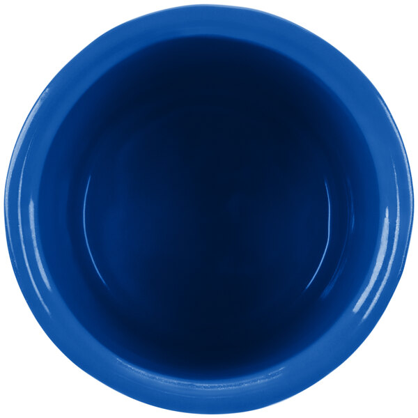 Tablecraft CW1665CBL 1.25 Qt. Cobalt Blue Cast Aluminum Condiment Bowl