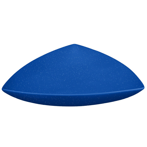 Tablecraft CW11006BS 11" Blue Speckle Cast Aluminum Triangle Display Bowl