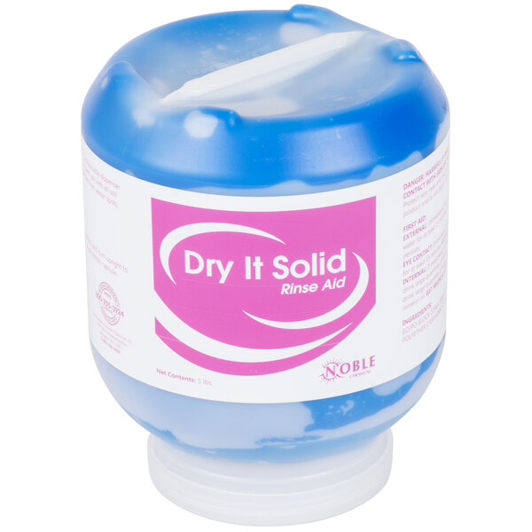 Noble Chemical 5 lb. / 80 oz. Dry It Solid Rinse Aid