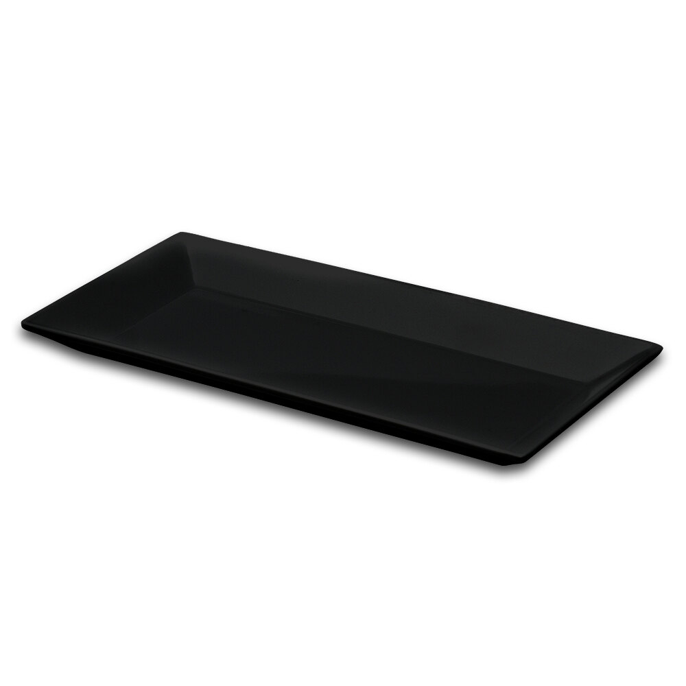 Elite Global Solutions DMP94 Sides Black 9 3/8" x 4 3/4" Rectangular Plate