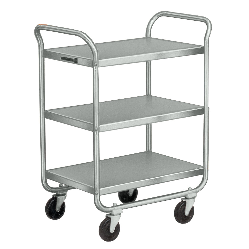 Lakeside 222 Stainless Steel Three Shelf Tubular Utility Cart - 30 x 20 ...