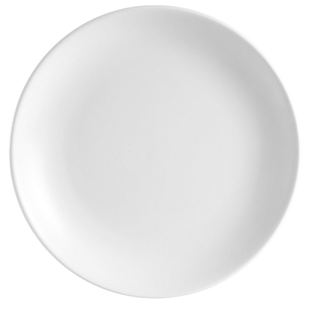 CAC COP-25 14" Coupe Plate - Bright White Round Porcelain Plate - 6/Case