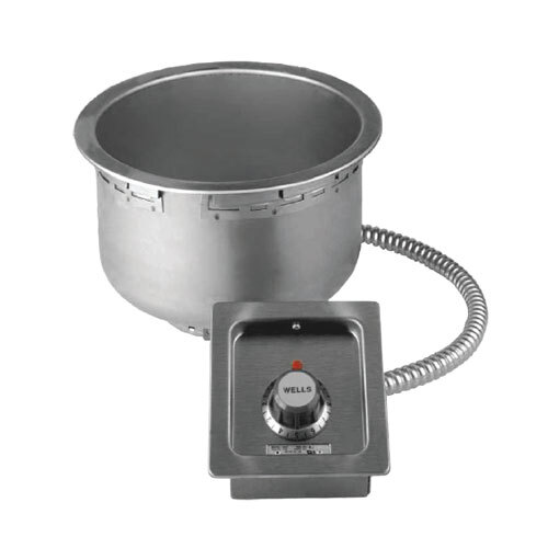 Wells SS8TD 7 Qt. Round Drop-In Soup Well with Drain- Top Mount ...