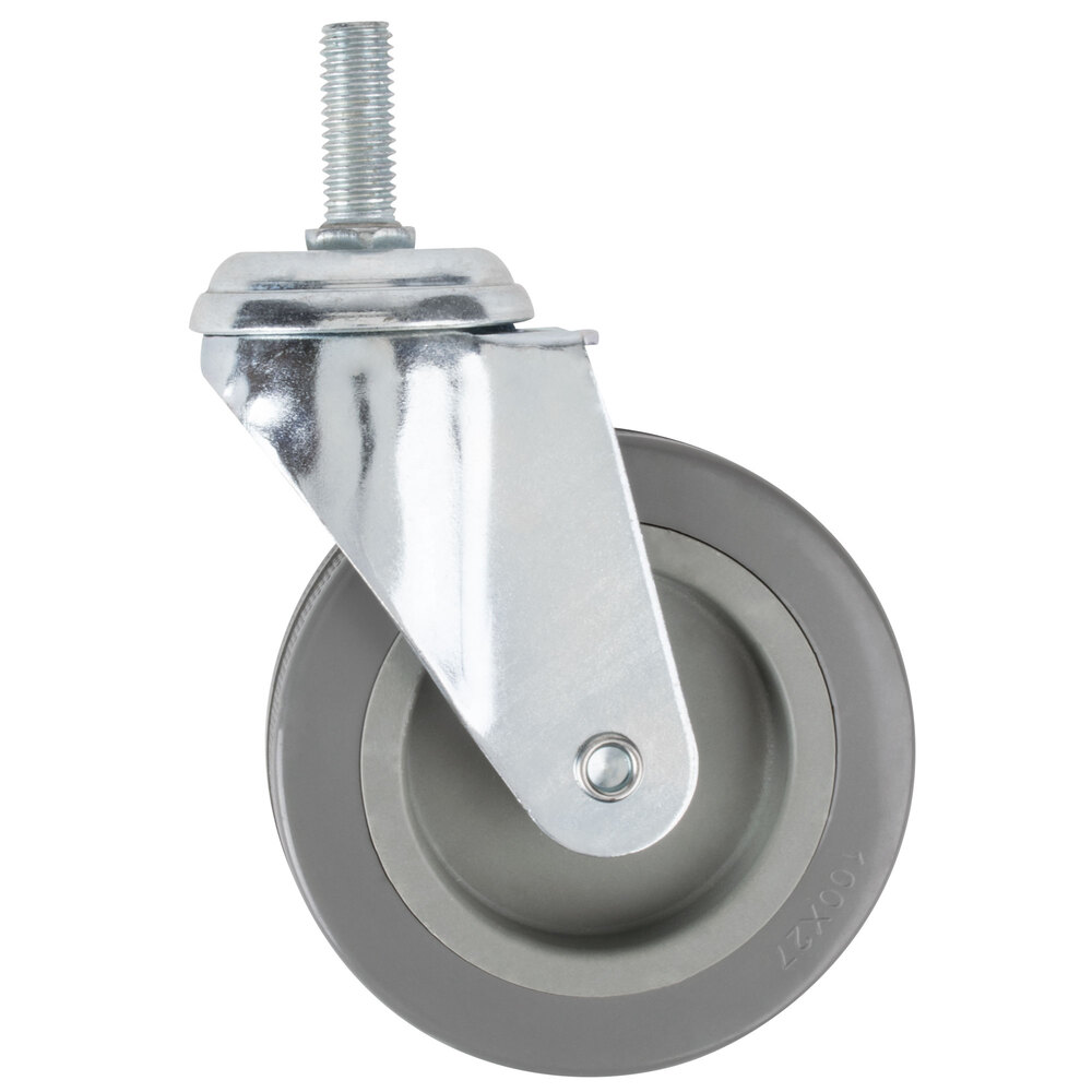 Choice 4" Swivel Caster with Brake for Stainless Steel Utility Carts