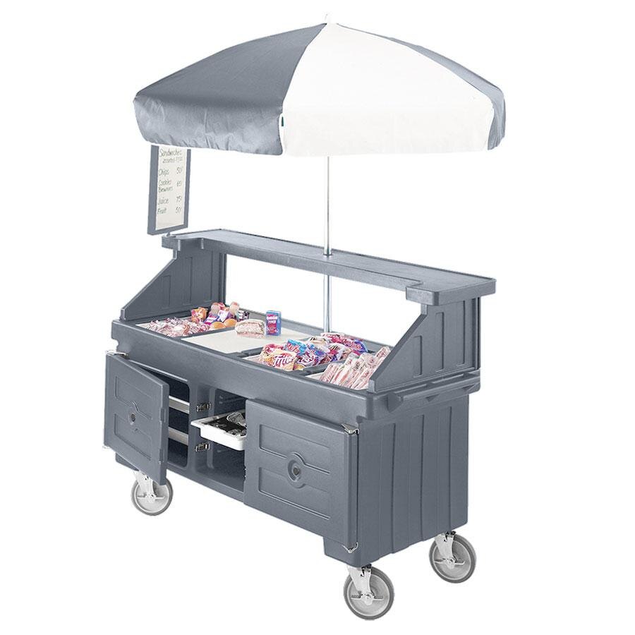 Cambro Vending Cart | Camcruiser CVC724191 Granite Gray Vending Cart ...