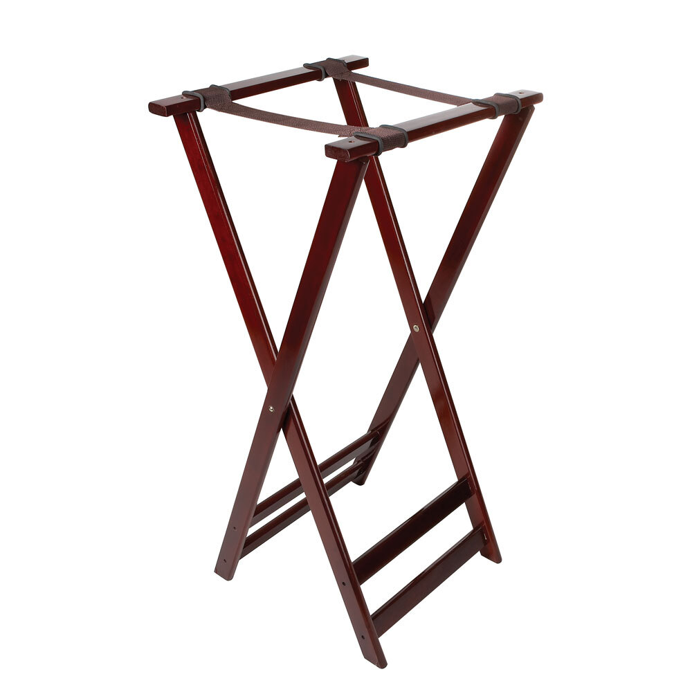 GET TSW-105 Folding Mahogany 38" Wood Tray Stand
