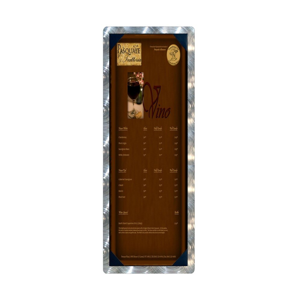 4 1 4 X 14 Menu Solutions ALSIN44 PIX Alumitique Single Panel Swirl 4 1 4 X 14 Menu Solutions ALSIN44 PIX Alumitique Single Panel Swirl