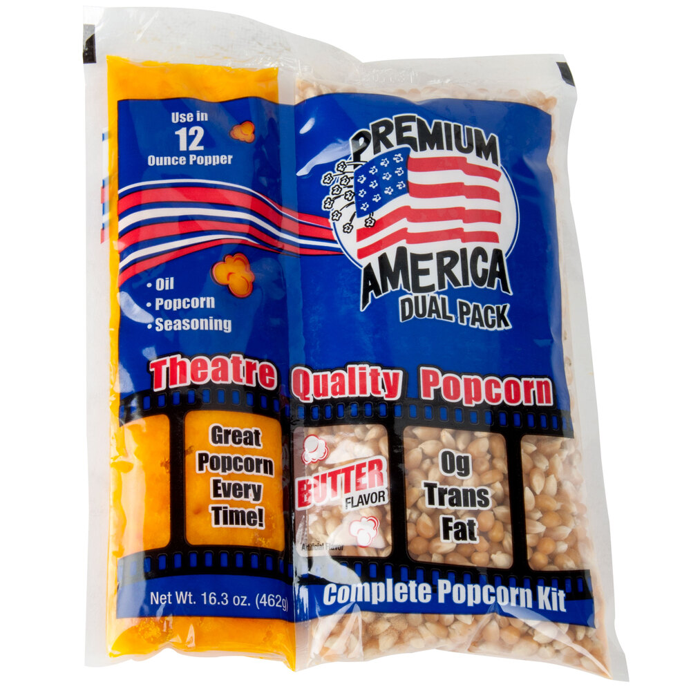 Great Western Premium America All-In-One Popcorn Kit for 12 oz. to 14 ...