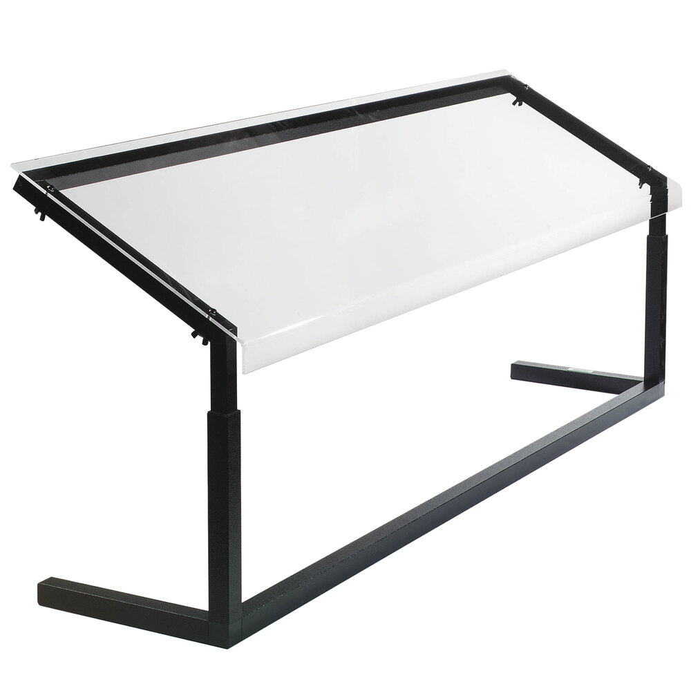 Carlisle 926003 60" x 12 1/2" Black Adjustable Single Sneeze Guard for ...