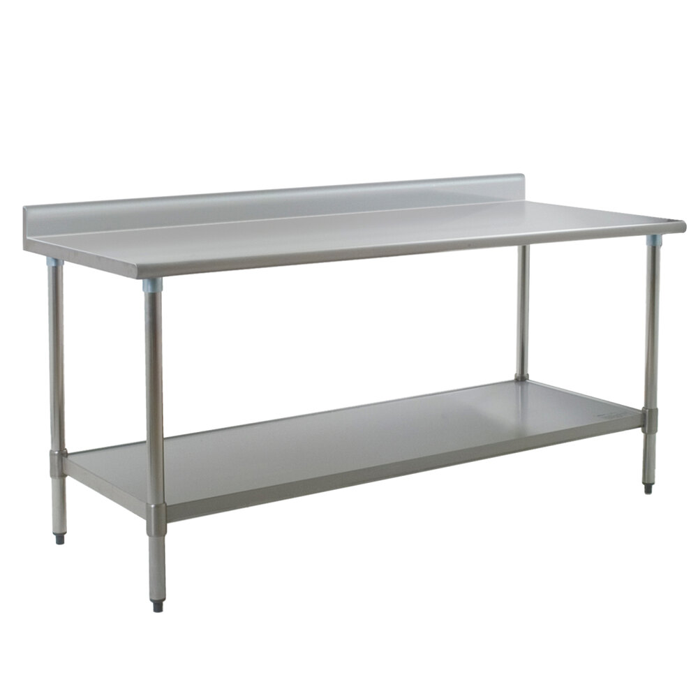 Eagle Group T2472B-BS 24" x 72" Stainless Steel Work Table with ...
