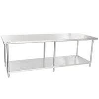 Regency 24" x 96" 16-Gauge 304 Stainless Steel Commercial Work Table ...