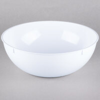 Fineline 3503-WH Platter Pleasers 60 oz. White Plastic Round Bowl - 50/Case
