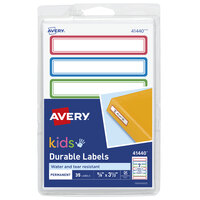 Avery 41413 3 1/2" x 1 1/4" Assorted Color Handwrite Only Durable Kids ...