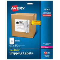 Avery 18126 TrueBlock 5 1/2" x 8 1/2" Internet Shipping Labels - 20/Pack