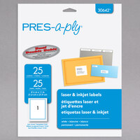 Avery 30632 PRES-a-ply 2/3" x 3 7/16" Matte White Permanent Printable ...