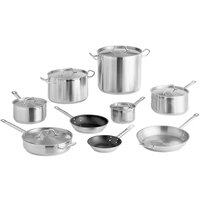 Vigor 8-Piece Stainless Steel Induction Ready Cookware Set