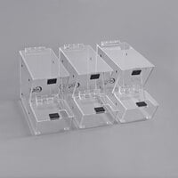 Choice 11" x 4" x 7" Stackable Candy / Topping Dispensers with Scoop ...