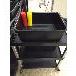 Choice 32" x 16" x 38" Black 3 Shelf Utility / Bus Cart
