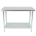 18 Gauge Economy 30" x 48" 430 Stainless Steel Work Table with ...