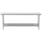 Regency 30" x 72" 18-Gauge 304 Stainless Steel Commercial Work Table ...