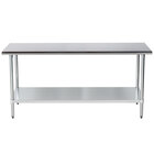 Regency 18" x 36" 18-Gauge 304 Stainless Steel Commercial Work Table ...