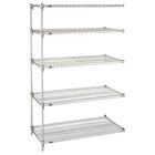 Metro 5A336BC Super Adjustable Chrome 5 Tier Mobile Shelving Unit with ...