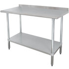 18 Gauge Economy 30" x 48" 430 Stainless Steel Work Table with ...
