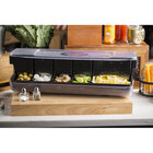 Tablecraft BCD6000BK FIFO 6-Compartment Condiment Bar