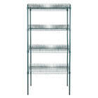 Regency 24" x 36" Green Epoxy Drying Rack 4-Shelf Kit with 64" Posts ...