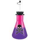 28 oz. Green Alien Bottle with Lid and Straw - 36/Case