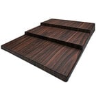 Delfin SU-24303-17 24" x 30" x 3" Modular Black ABS Three Tiered Step Riser