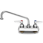 T&S B-0202 Deck Mounted Single Hole Pantry Faucet with Flex Inlets, 6 ...