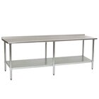 18 Gauge Economy 30" x 60" 430 Stainless Steel Work Table with Undershelf