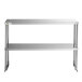 Regency Stainless Steel Double Deck Overshelf - 12" x 48" x 32"