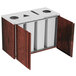 Lakeside 3418RM Stainless Steel Refuse (2) / Recycle / Paper Station ...