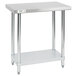 Regency 18" x 30" 18-Gauge 304 Stainless Steel Commercial Work Table ...