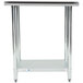 18 Gauge Economy 24" x 30" 430 Stainless Steel Work Table with Undershelf
