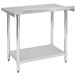 Steelton 24" x 36" 18 Gauge 430 Stainless Steel Work Table with ...