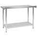 Steelton 24" x 48" 18 Gauge 430 Stainless Steel Work Table with ...