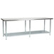 Steelton 30" x 96" 18 Gauge 430 Stainless Steel Work Table with Undershelf