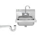 Regency 17" x 15" Wall Mounted Hand Sink with 8" Gooseneck Faucet and P ...