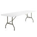 8 Foot Folding Table (30" x 96") Heavy Duty Plastic, White - Lancaster ...