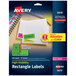 Avery 5979 1" x 2 5/8" High-Visibility Assorted Neon ID Labels - 450/Pack