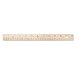 Westcott 10702 12" 3 Hole Punched Wood Ruler with Metal Edge - 1/16 ...