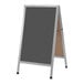 Aarco AA-1SS 42" x 24" Aluminum A-Frame Sign Board with Slate Gray ...