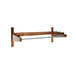 CSL TEC-30W 30" Walnut Hardwood Top Bars Wall Mount Coat Rack with 5/8 ...